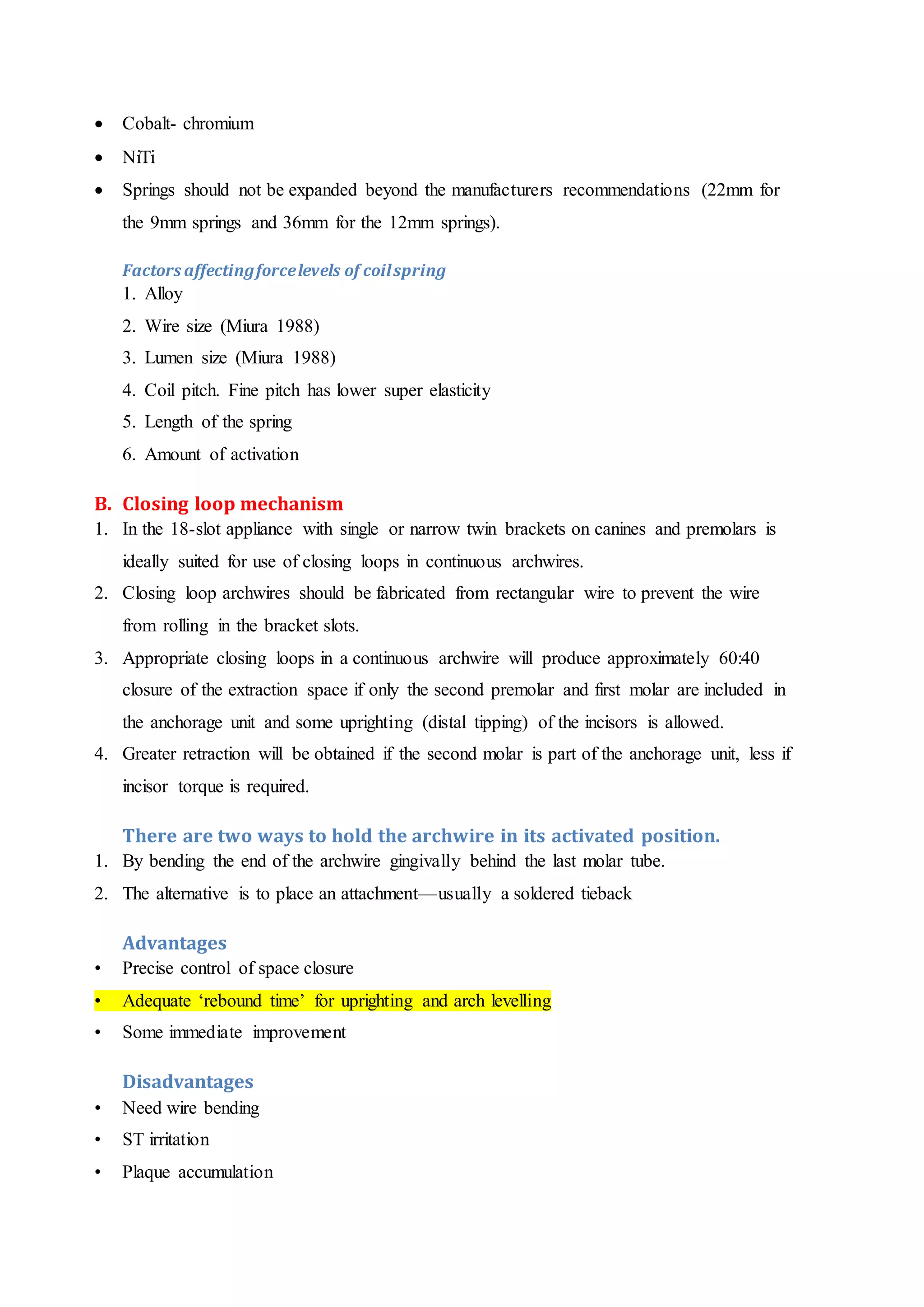 Space closure for orthodontists by Almuzian | DOCX