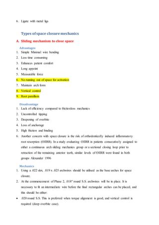 Space closure for orthodontists by Almuzian | DOCX