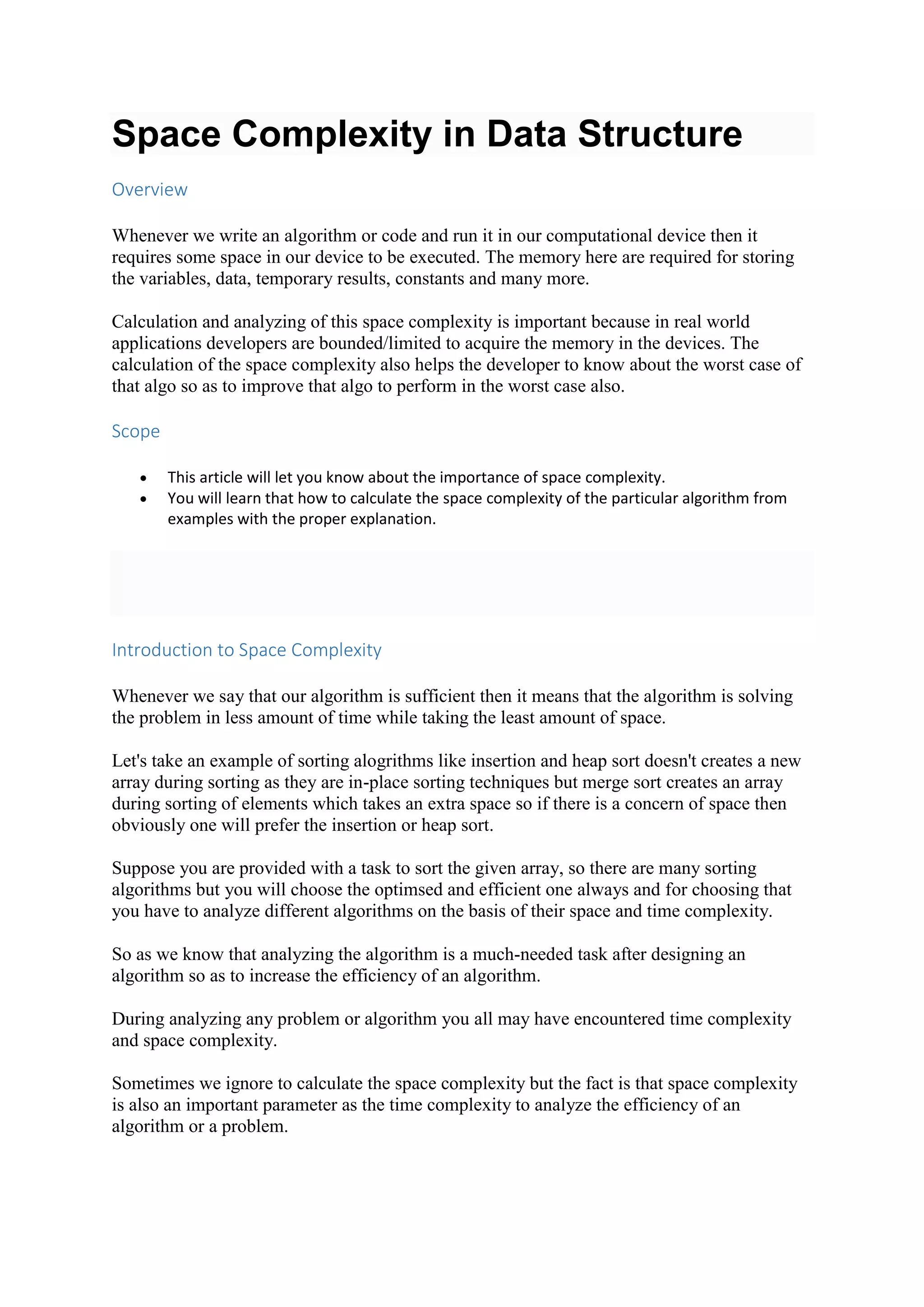 Space Complexity in Data Structure.docx