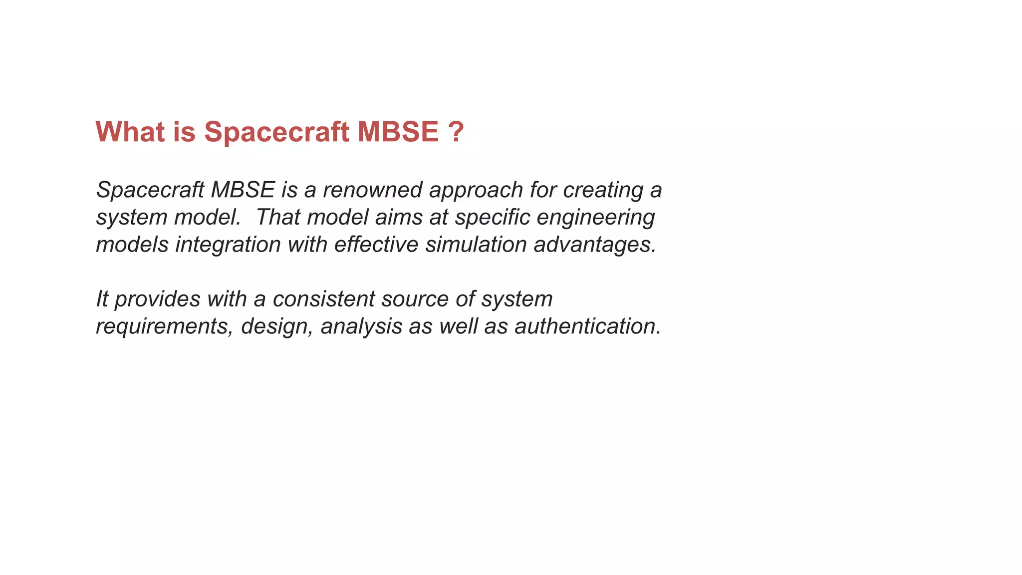 Spacecraft MBSE-SysML, Hands-On Training | PPTX