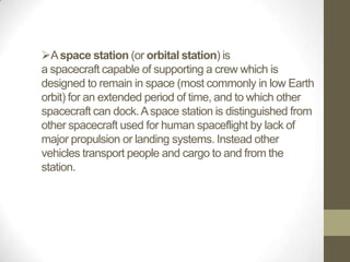 Space craft,space probe,space station,space shuttle and rocket | PPTX