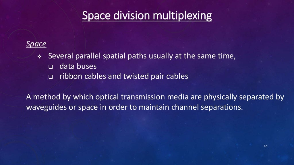 Space Division Multiplexing Space Division Multiplexing