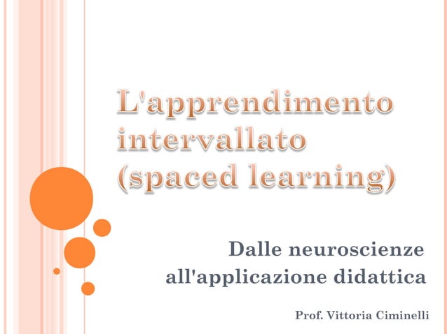 Spaced learning apprendimento_intervallato | PPT