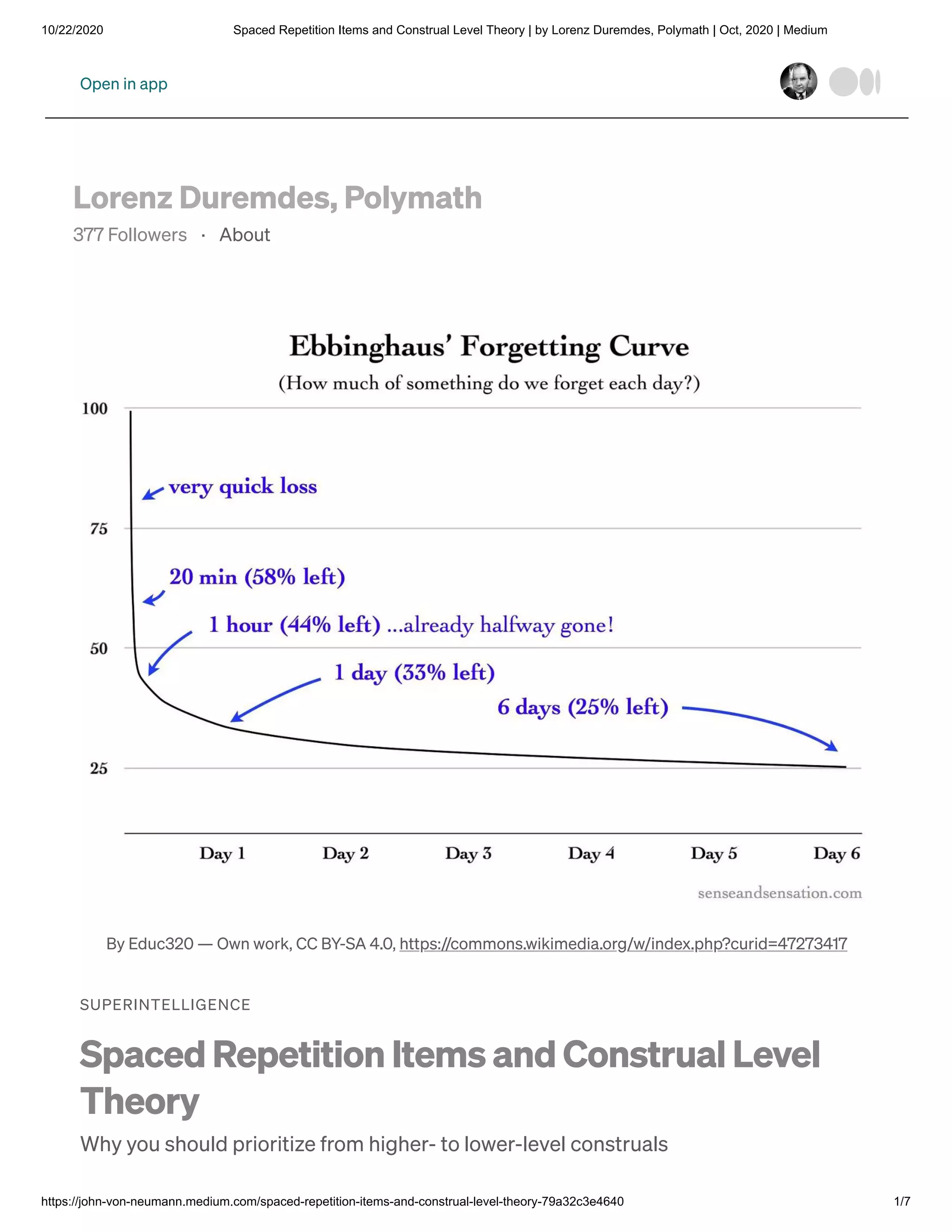 Spaced Repetition Items and Construal Level Theory | PDF