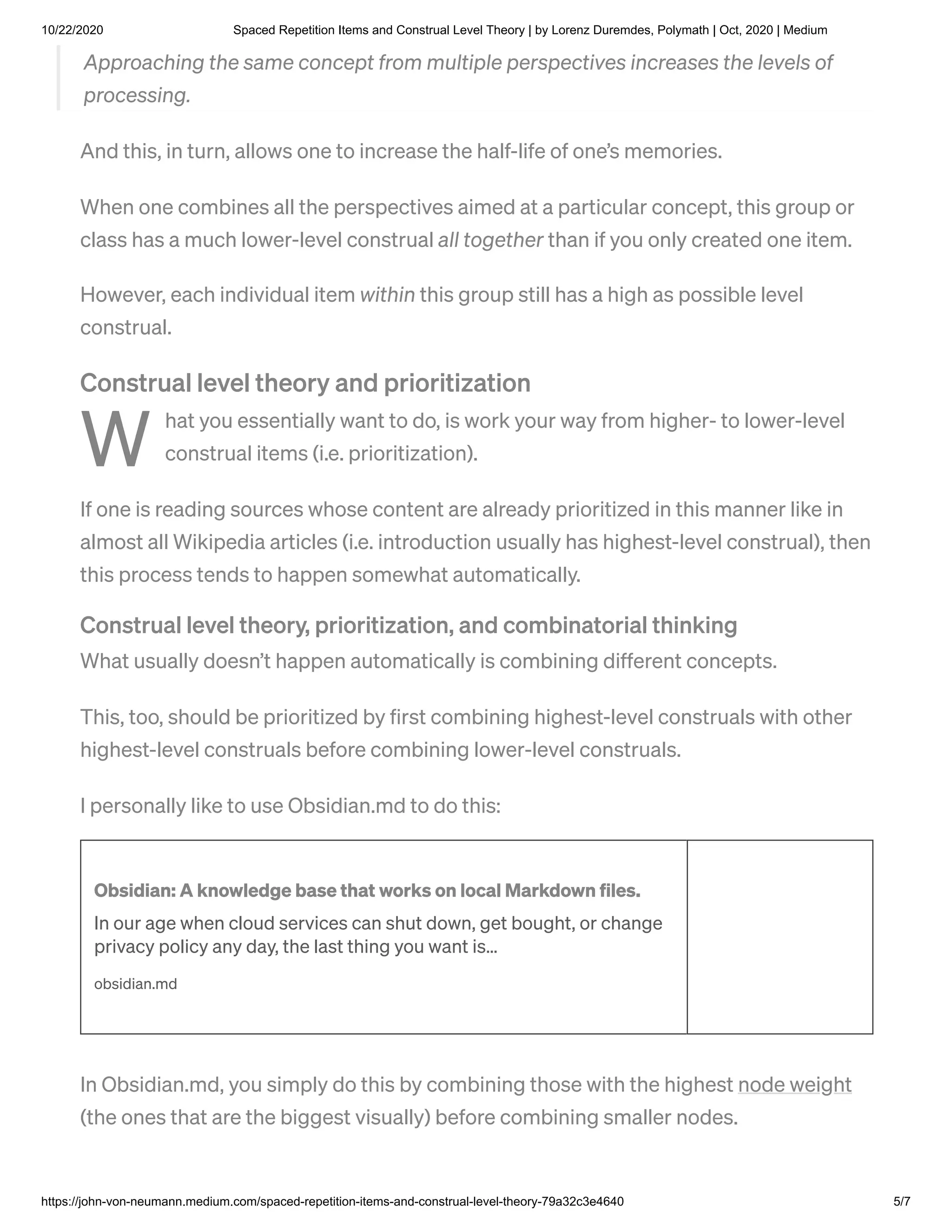 Spaced Repetition Items and Construal Level Theory | PDF