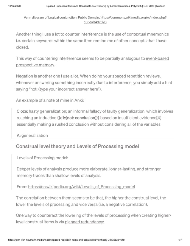 Spaced Repetition Items and Construal Level Theory | PDF