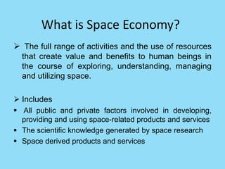 PANORAMA OF GLOBAL SPACE ECONOMY | PDF