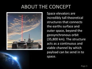 Space Elevator Engineering Seminar PPT With Journal Details | PPT