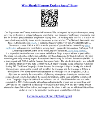 Space Essays | PDF