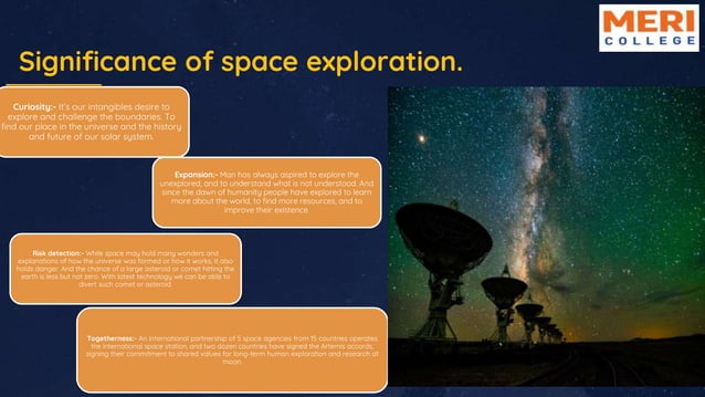 Significance of space exploration, interesting facts about space, Galaxies, black holes and ...