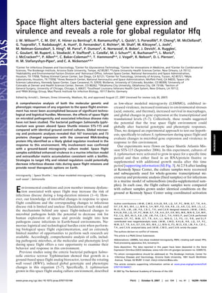 Space flight alters bacteria | PDF | Biotech and Biomedical Industry ...