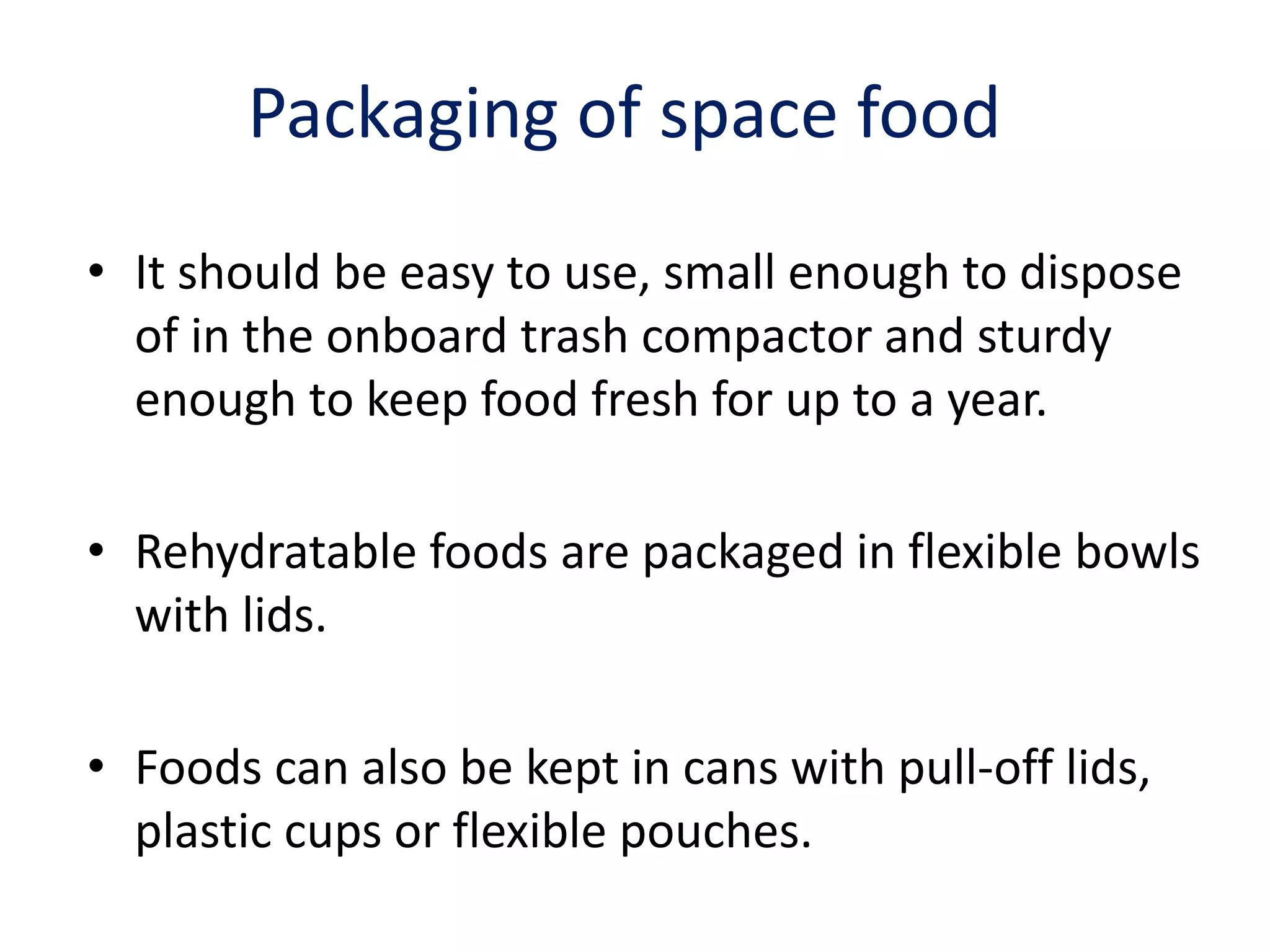 Space food | PPTX