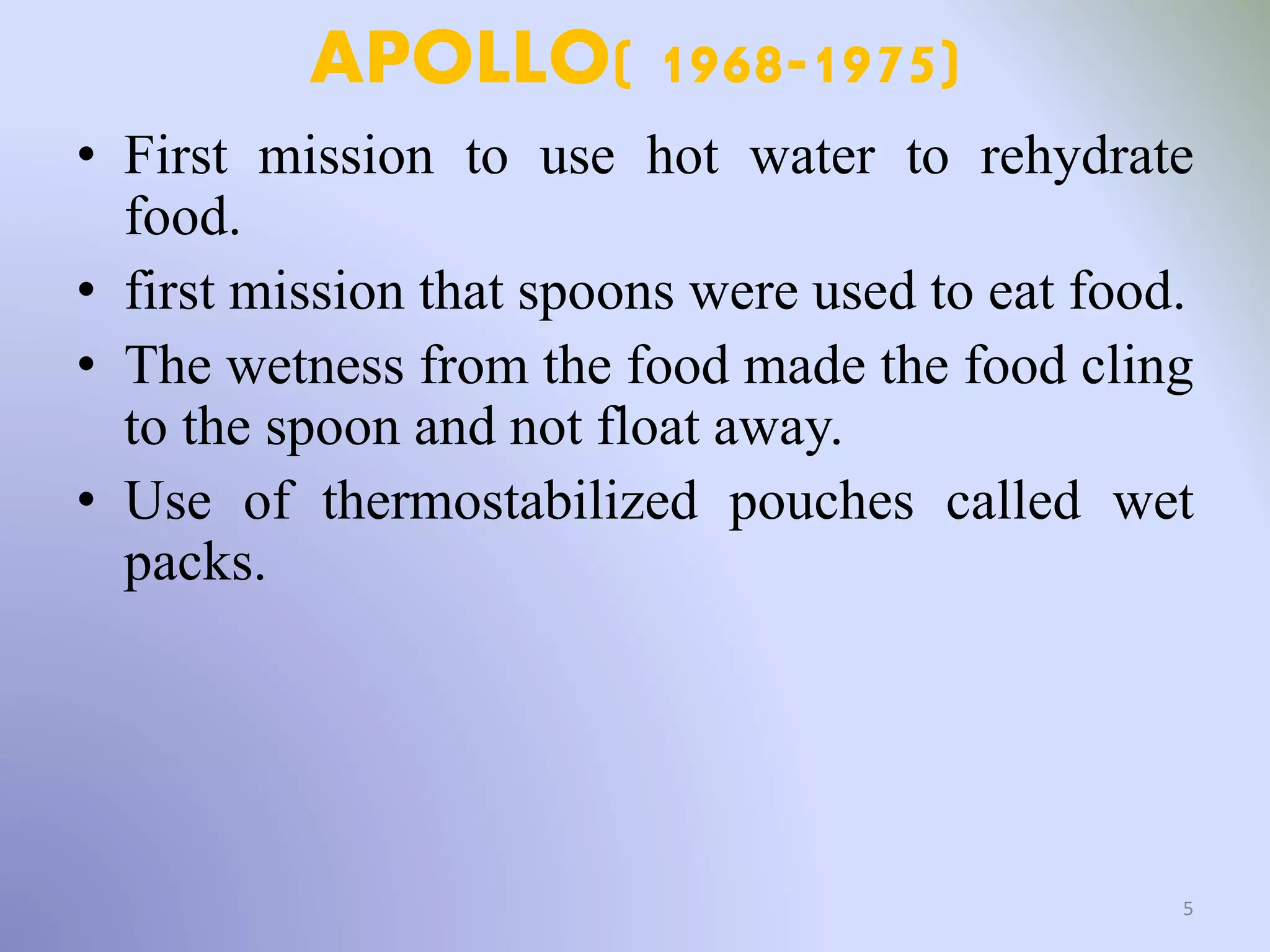 SPACE FOOD | PPTX