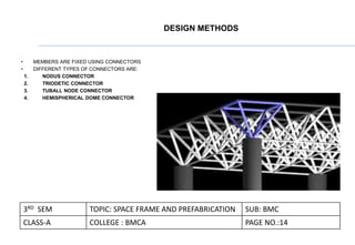 Spaceframe and prefabrication | PPTX
