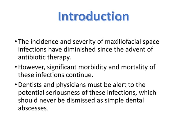 Maxillofacial space infections | PPTX | Dental Health | Diseases and ...