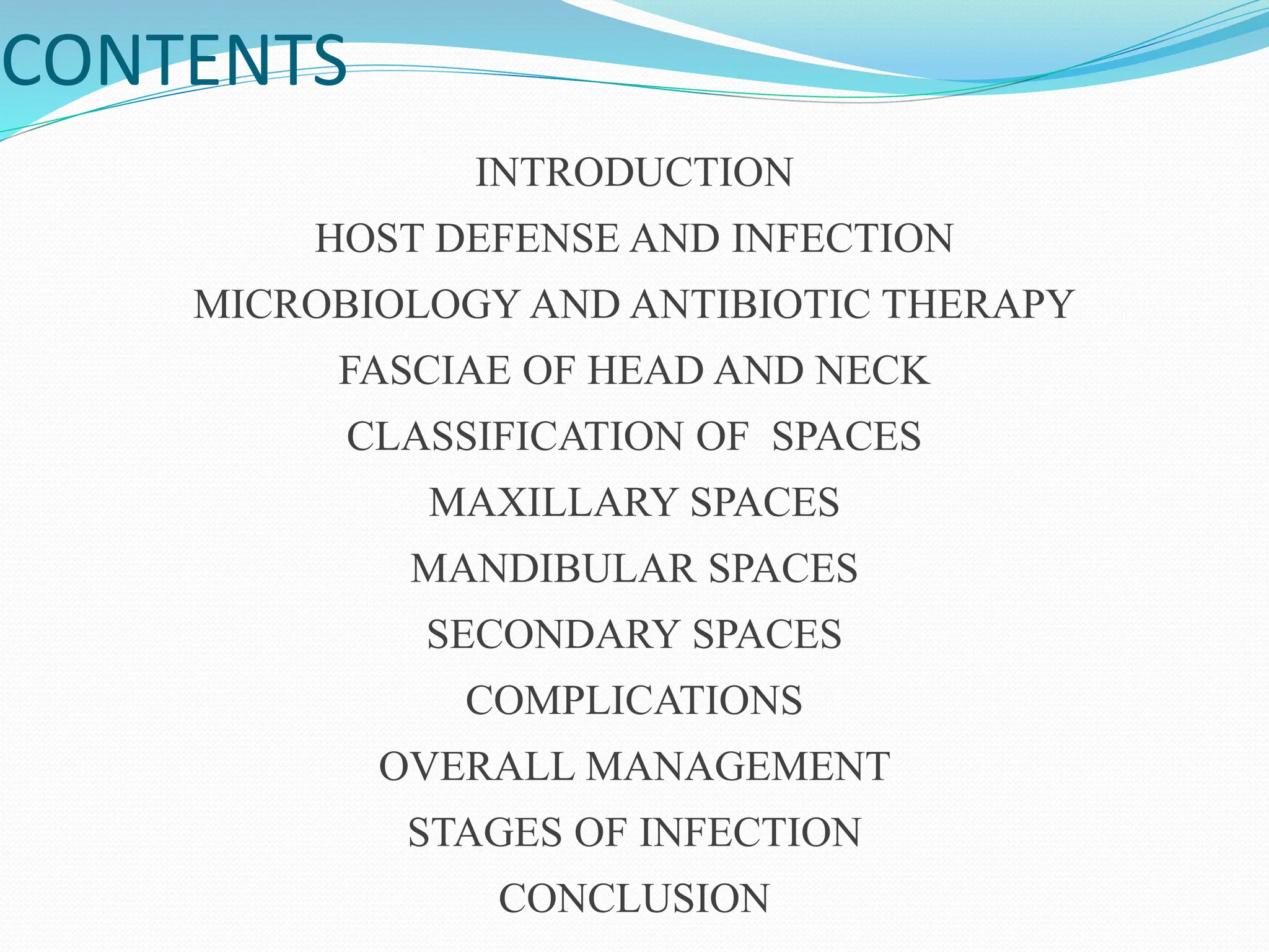 SPACE INFECTIONS-TYPES, DIAGNSOSIS AND MANAGEMENT | PPTX