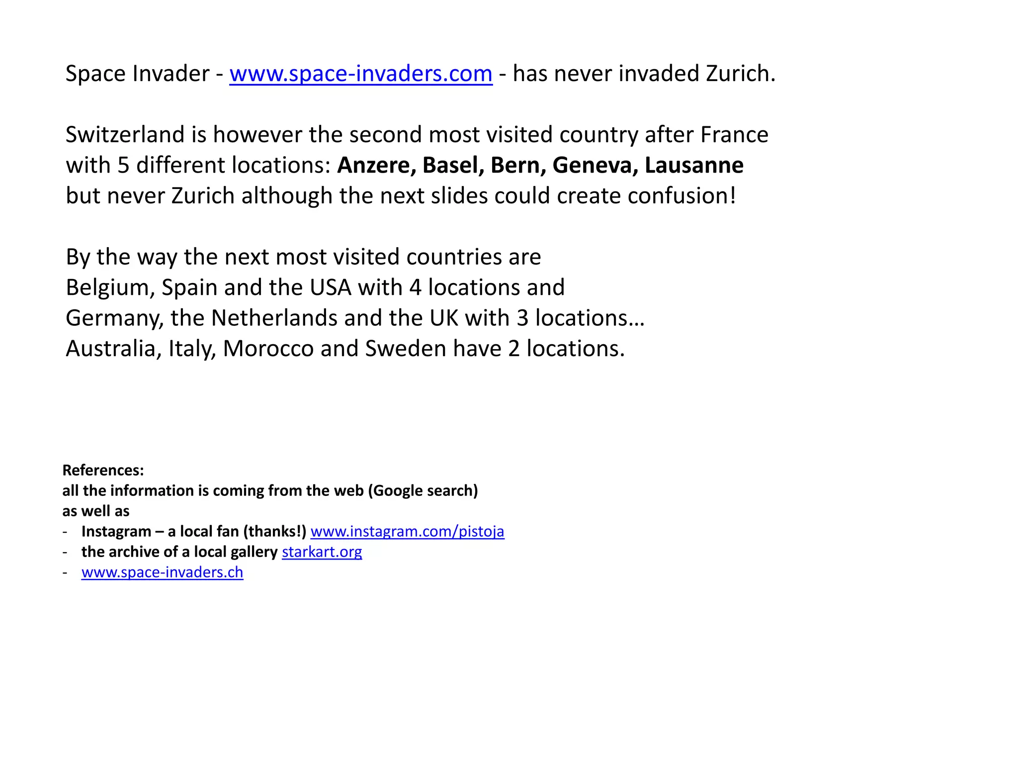 Space Invader Zurich | PDF