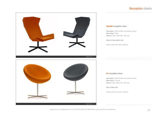 Spaceist colourful office reception chair catalogue | PDF