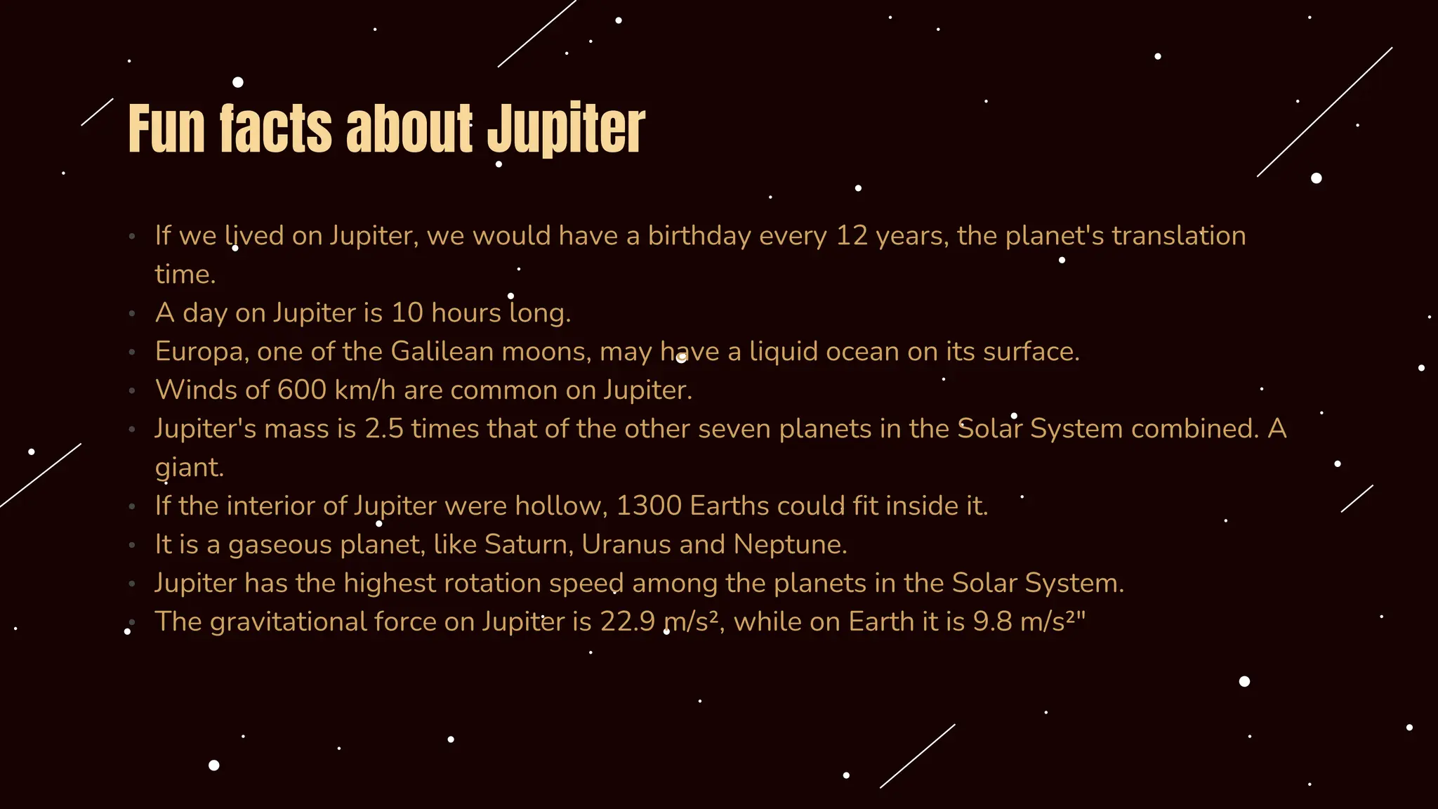 Space jupiter slide em inglês… pdf.pfd.. | PDF