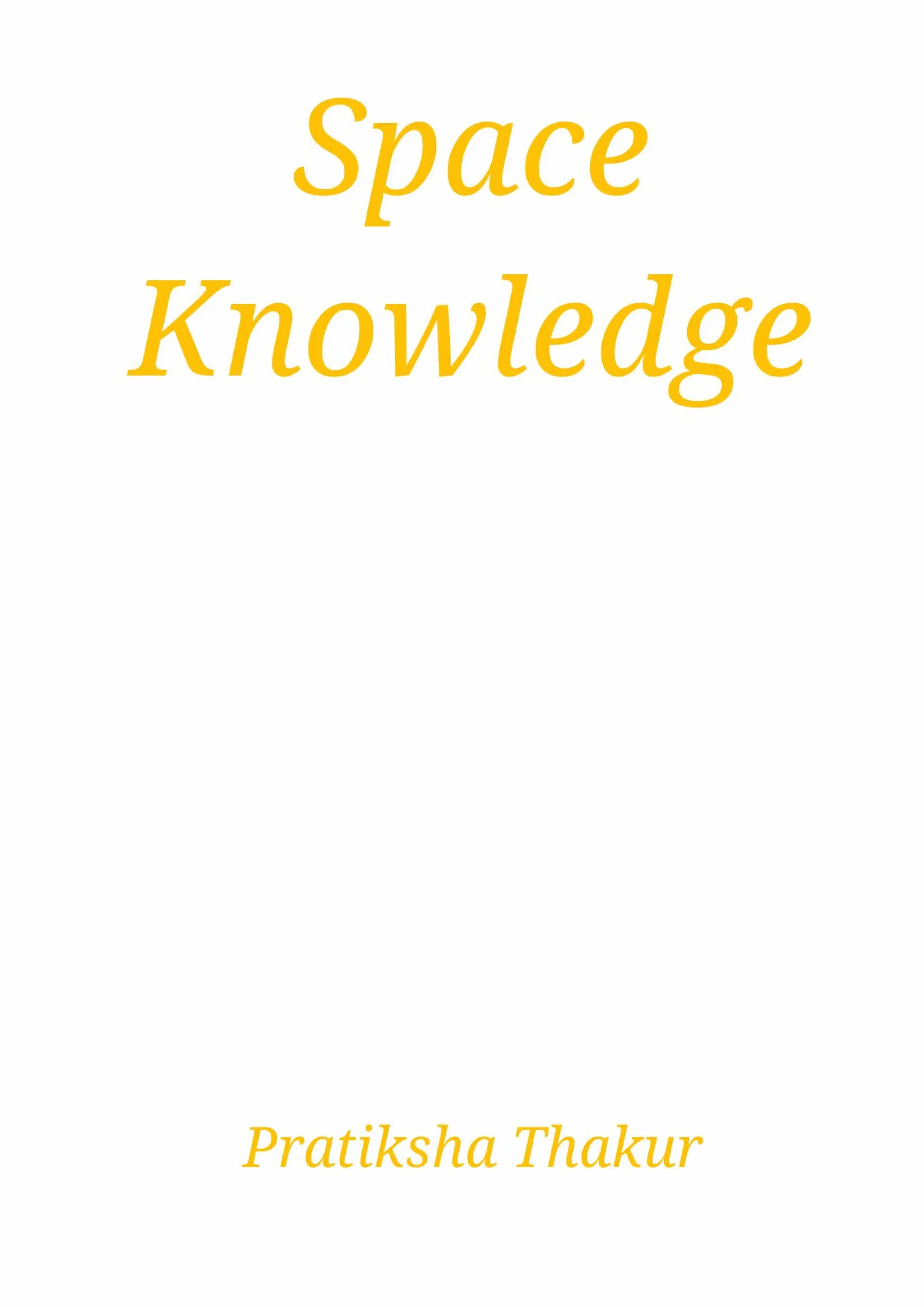 Space Knowledge | PDF