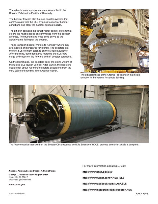 Space Launch System Solid Rocket Booster | PDF