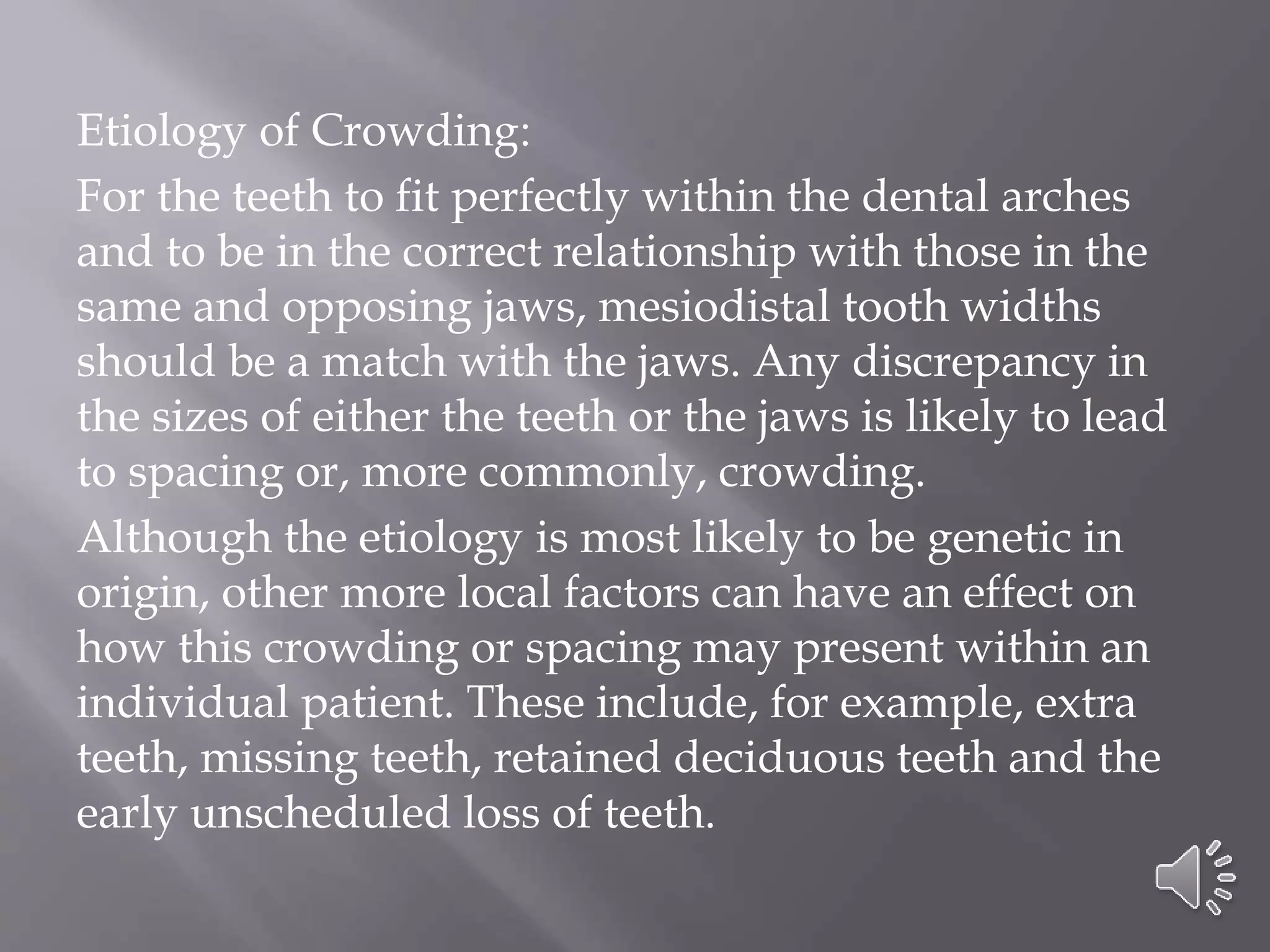 Space loss and crowding | PPTX