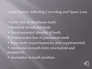 Space loss and crowding | PPTX