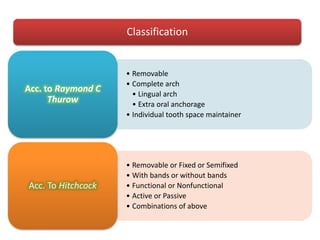 Space maintainers | PPT