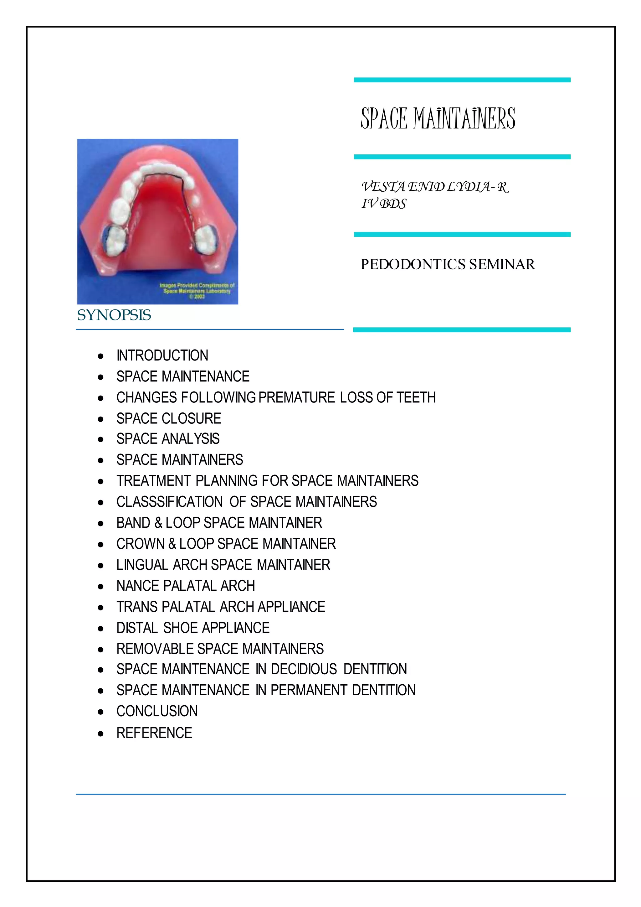 Space maintainers | DOCX