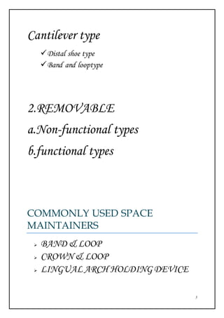 Space maintainers | DOCX