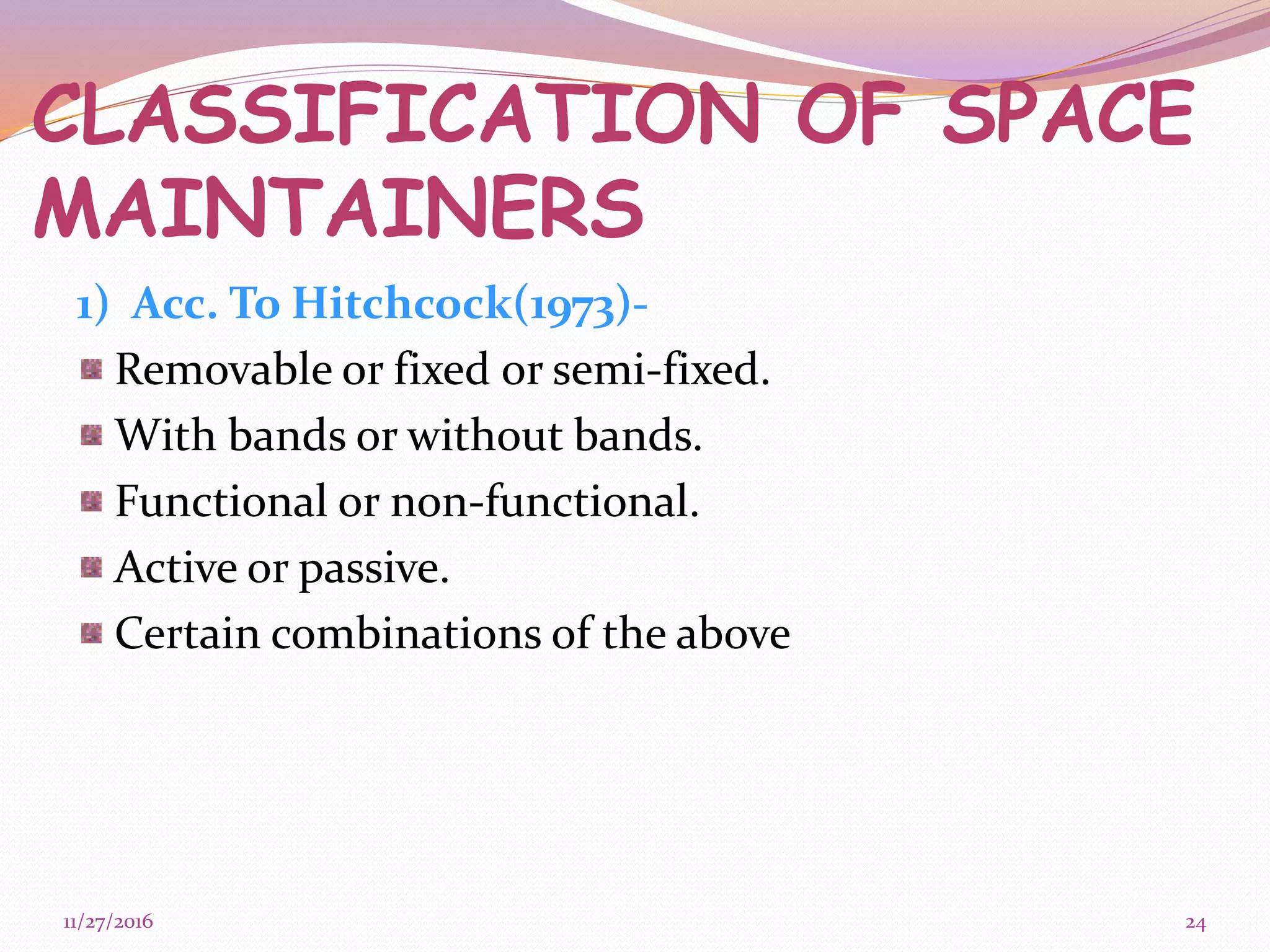 Space maintainers | PPTX
