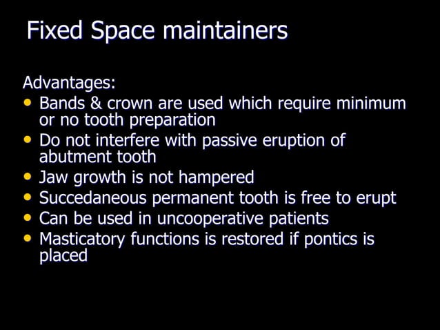 Space Maintainers | PPT | Dental Health | Diseases and Conditions