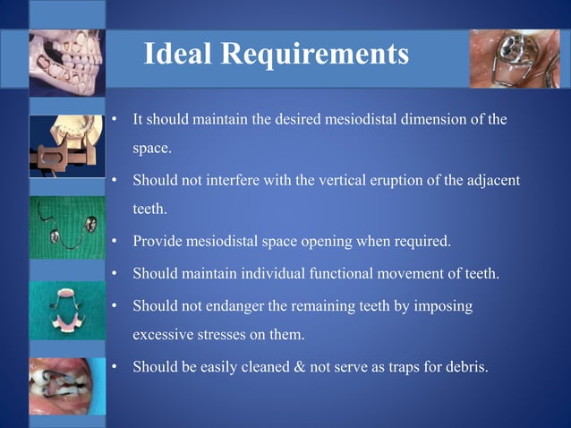 space maintainers in primary and mixed dentition .pptx | Dental Health | Diseases and Conditions