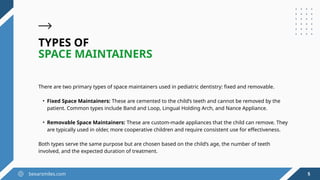 Space Maintainers in Pediatric Dentistry.pptx