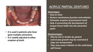 Fixed and Removable Space maintainers in orthodontics | PPTX