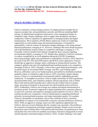 Luận Văn Group bài tập: SPACE MATRIX TEMPLATE | PDF