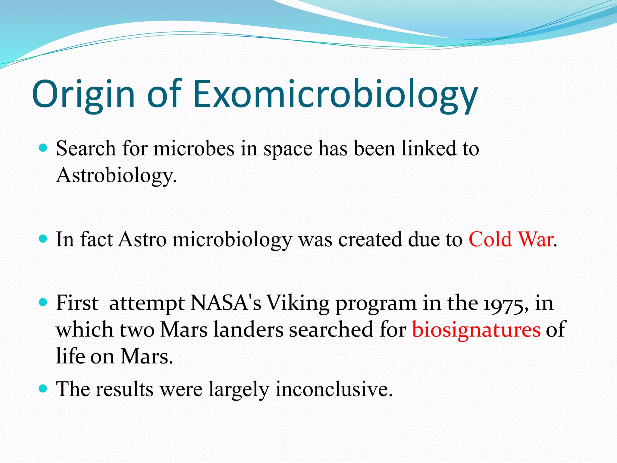 Space microbiology | PPTX