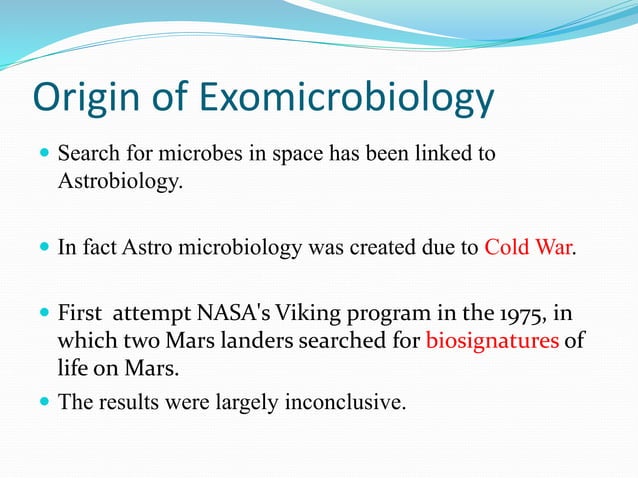 Space microbiology | PPTX