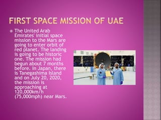 Space Mission to Mars by United Arab Emirates | PPTX