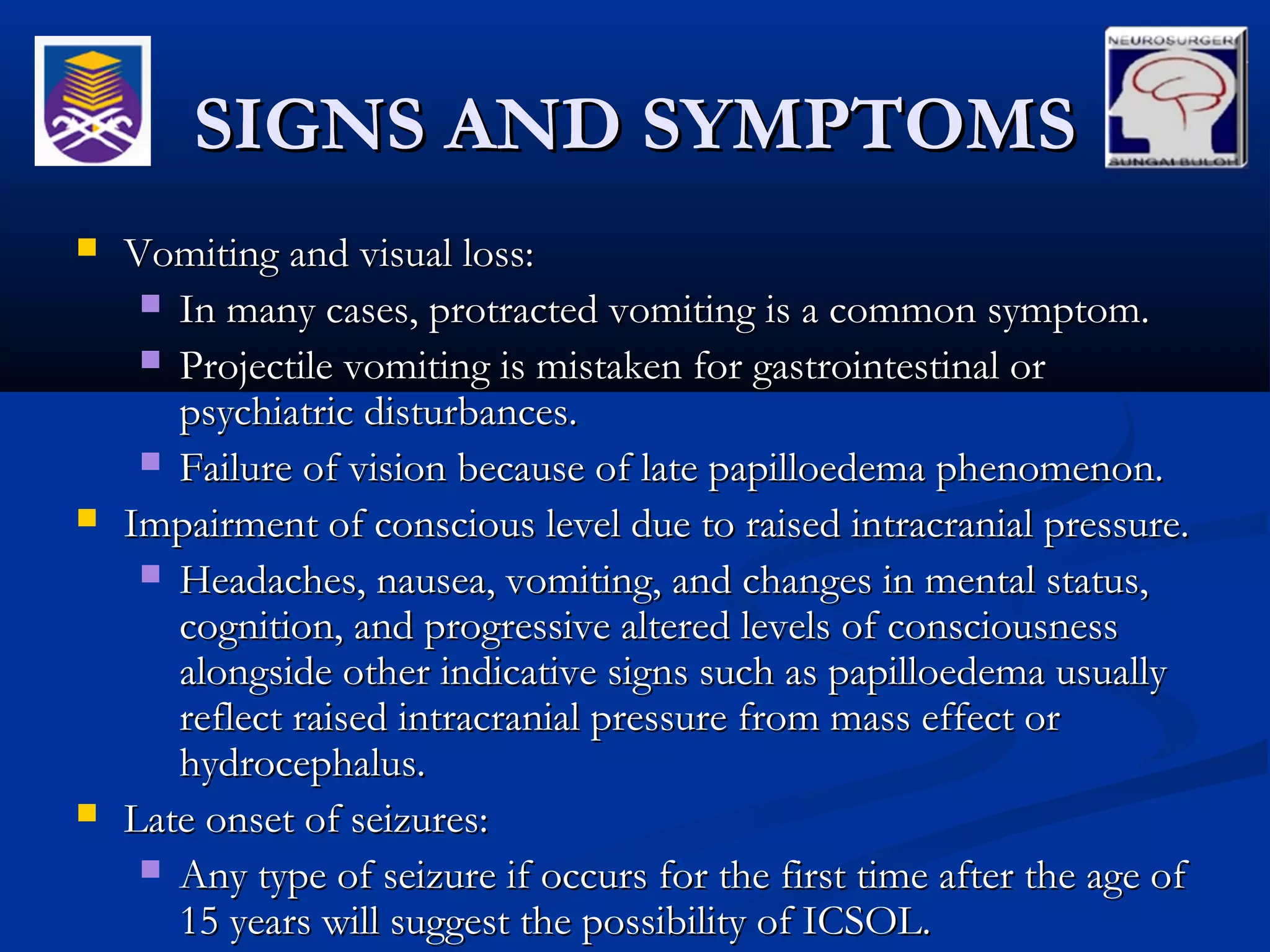 Space occupying lesions of the Brain | PPT