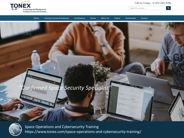Space operations and cybersecurity training | Tonex Training | PPTX
