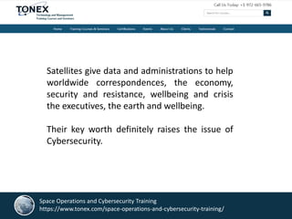 Space operations and cybersecurity training | Tonex Training | PPTX