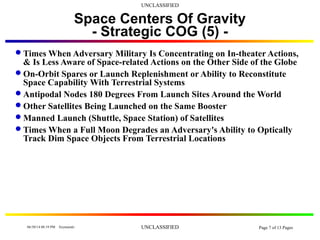 Space policy space centers of gravity-unclassified | PPT