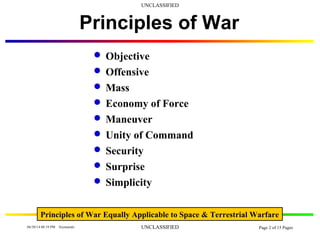 Space policy space principles of war-unclassified | PPT