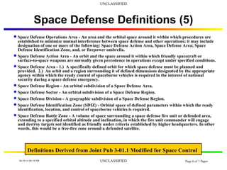 Space policy space warfare definitions-unclassified | PPT