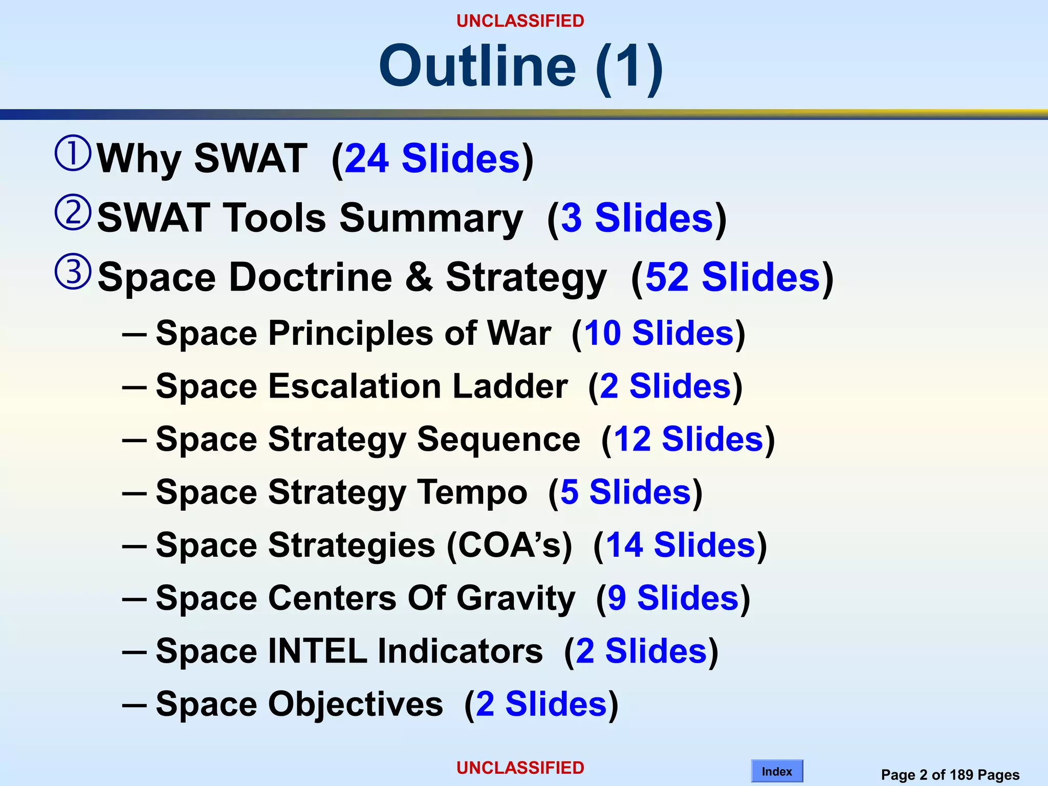 Space policy swat-future space strategies-13-unclassified | PPT