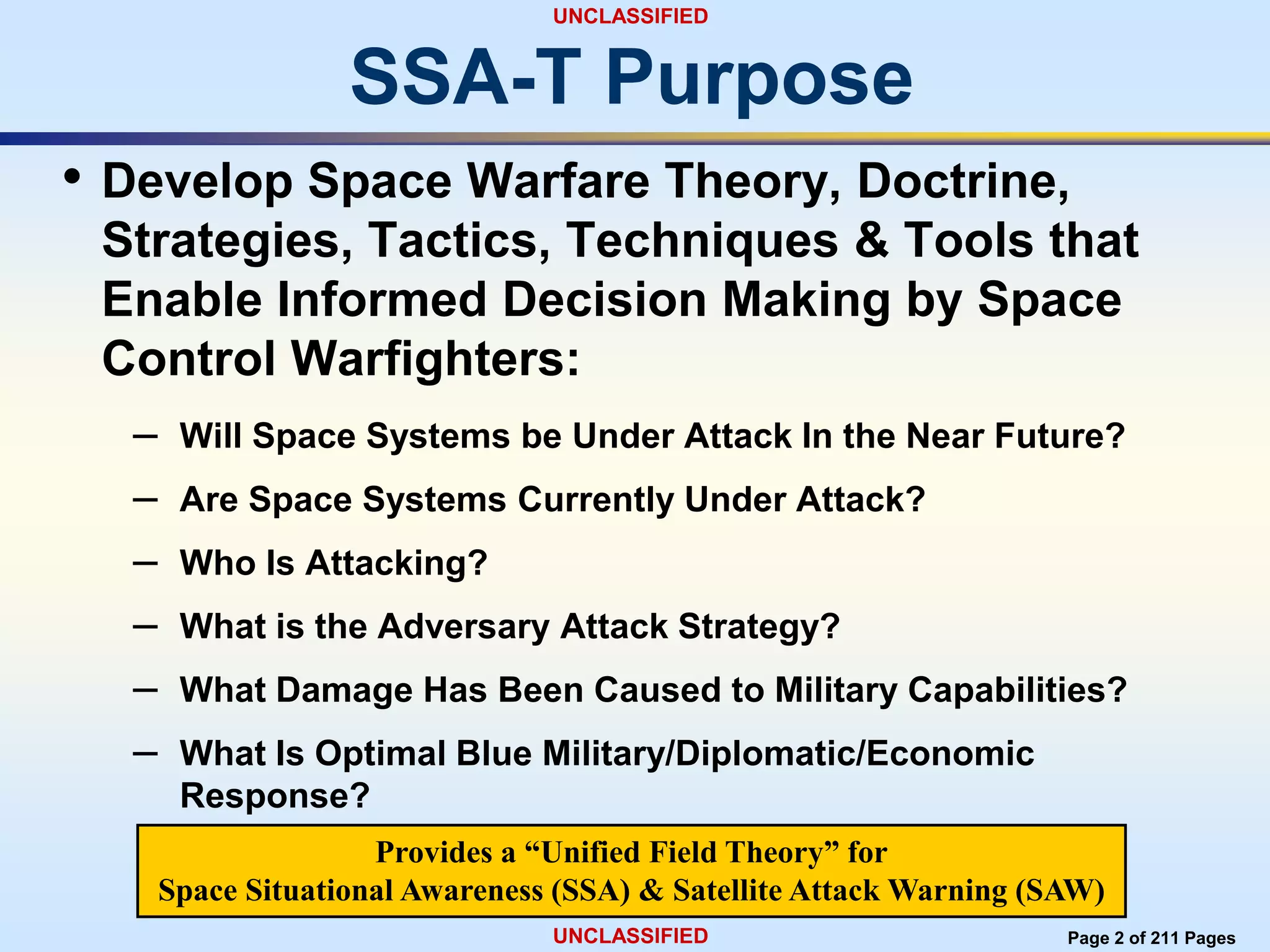 Space policy theoretical space wargame software-unclassified | PPT | Action Video Games | Video ...