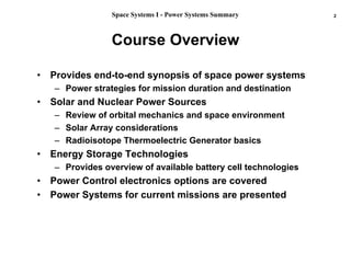 Space power systems | PDF