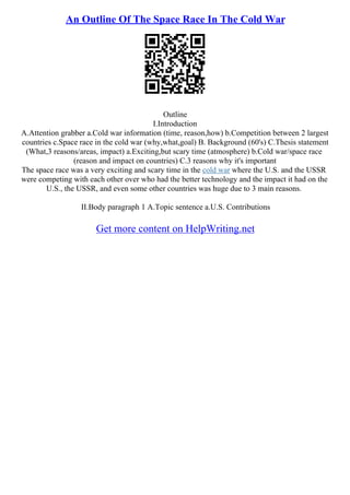 Space Race Essay | PDF