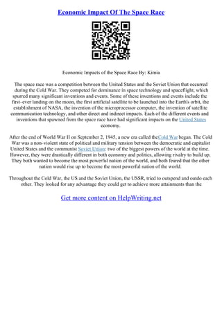 Space Race Essay | PDF